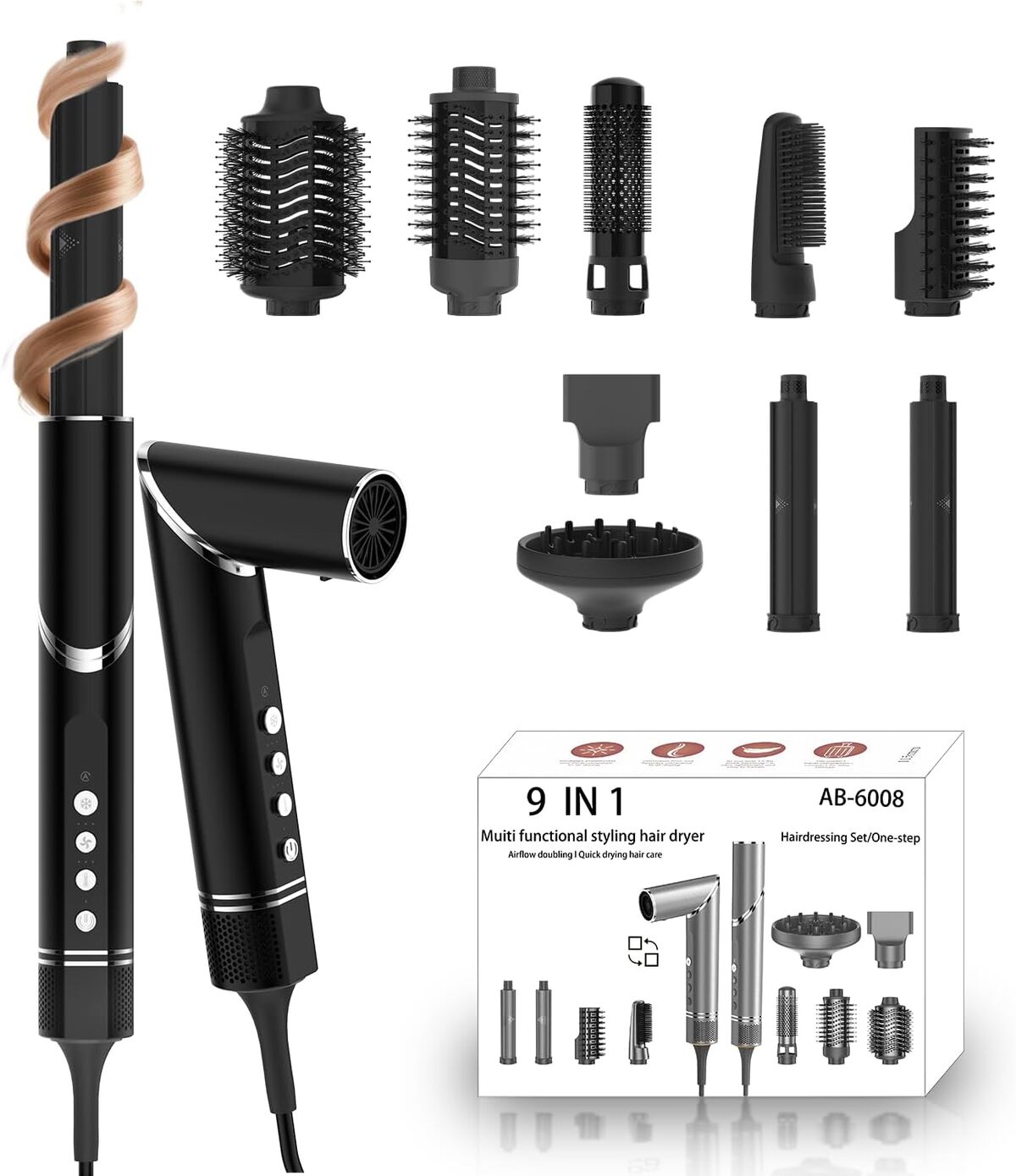 Test du kit de coiffage 9 en 1 AXCEED : puissance et polyvalence